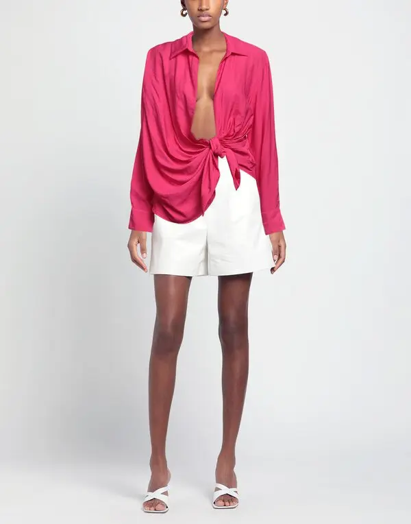 Jacquemus Draped Viscose Polyamide Shirt - Pink