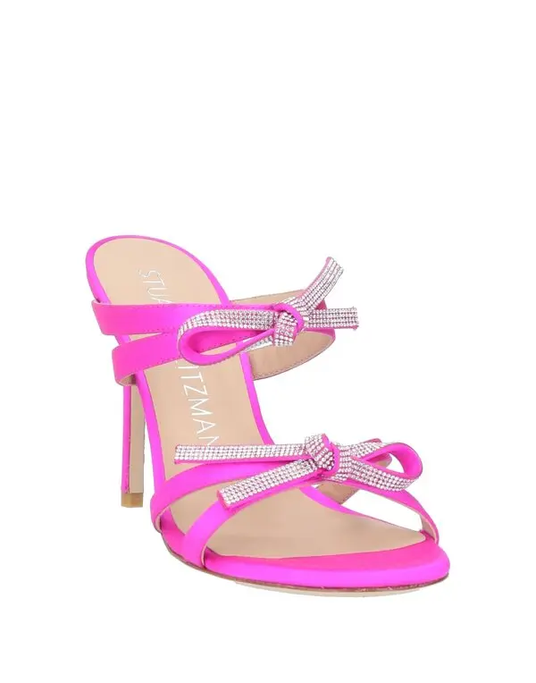 STUART WEITZMAN Textile Fiber Sandals - Pink