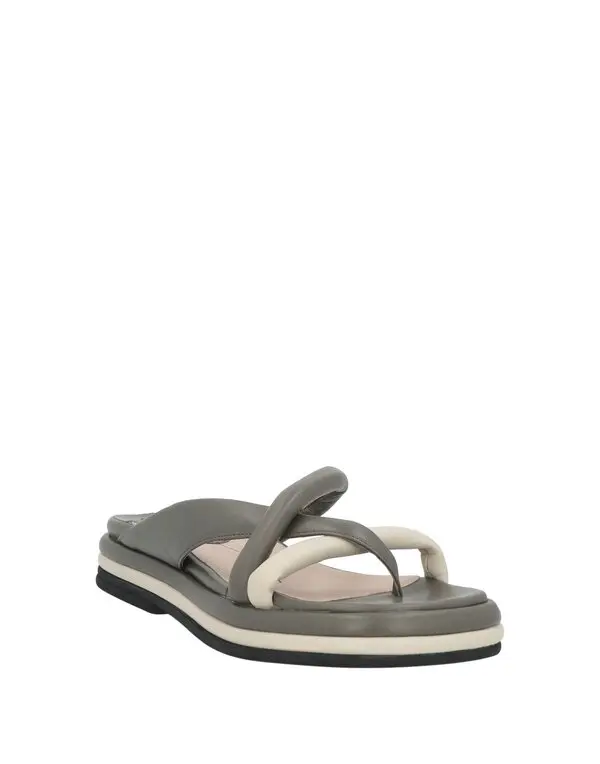 IXOS Leather Thong Sandals - Military Green