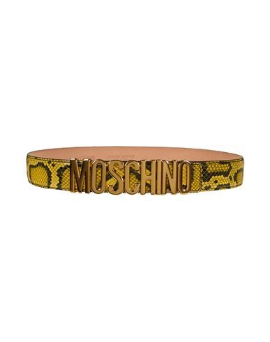 Moschino Belt Size Soft Leather - Yellow