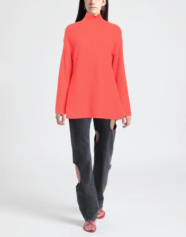 JUCCA Turtleneck Knit Top - Tomato Red