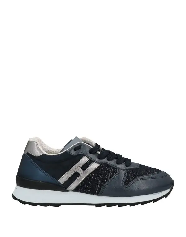 Hogan Sneakers In Leather And Textile - Blue