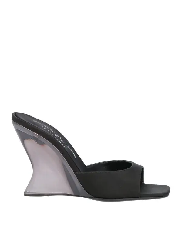 EVANGELIE SMYRNIOTAKI X SERGIO ROSSI Textile Fibers Slide Sandals