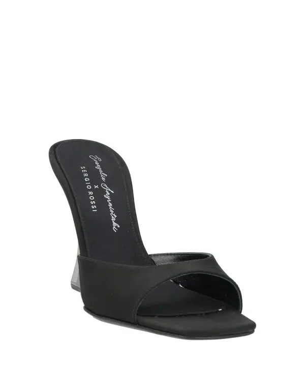 EVANGELIE SMYRNIOTAKI X SERGIO ROSSI Textile Fibers Slide Sandals