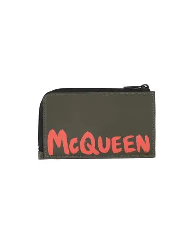 Alexander McQueen Leather Document Holder - Beige