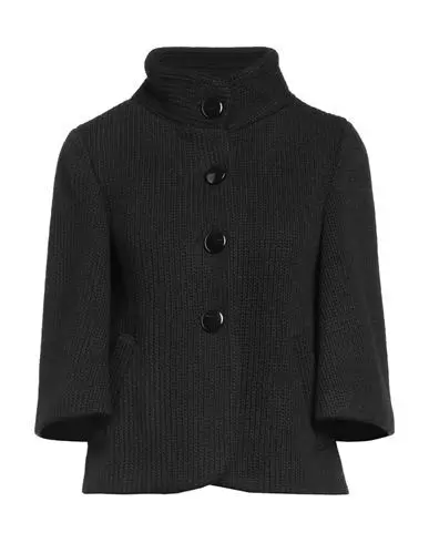 EMMA & GAIA Knitted Peplum Jacket - Black