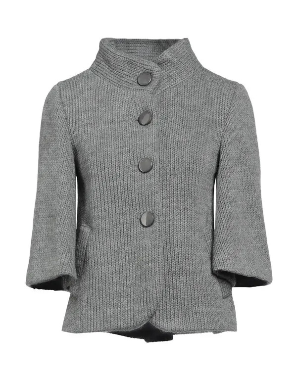 EMMA & GAIA Knitted Peplum Jacket - Grey