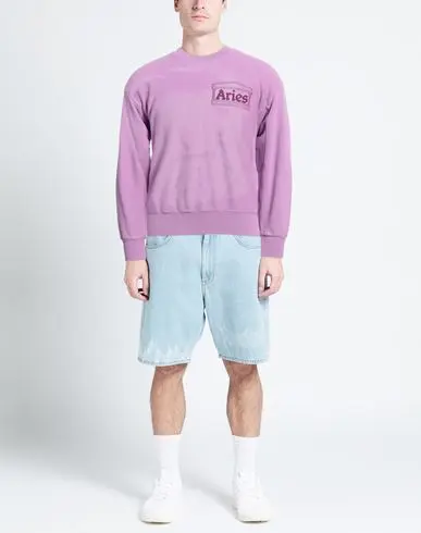 Aries Cotton Fleece Sweatshirt - Purple