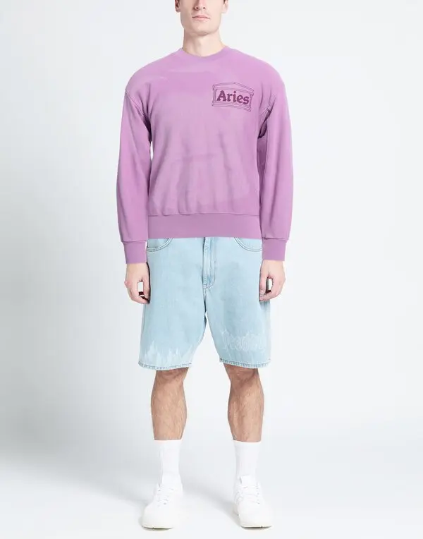 Aries Cotton Fleece Sweatshirt - Purple
