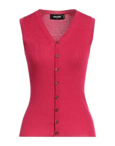 Dsquared2 Cardigan In Virgin Wool - Fuchsia