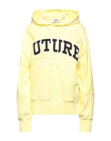 MSGM Organic Cotton Embroidered Sweatshirt - Yellow