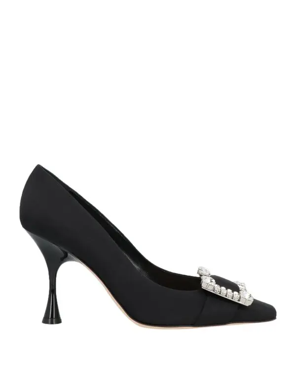 SERGIO ROSSI Pumps With Crystal Appliqués - Black
