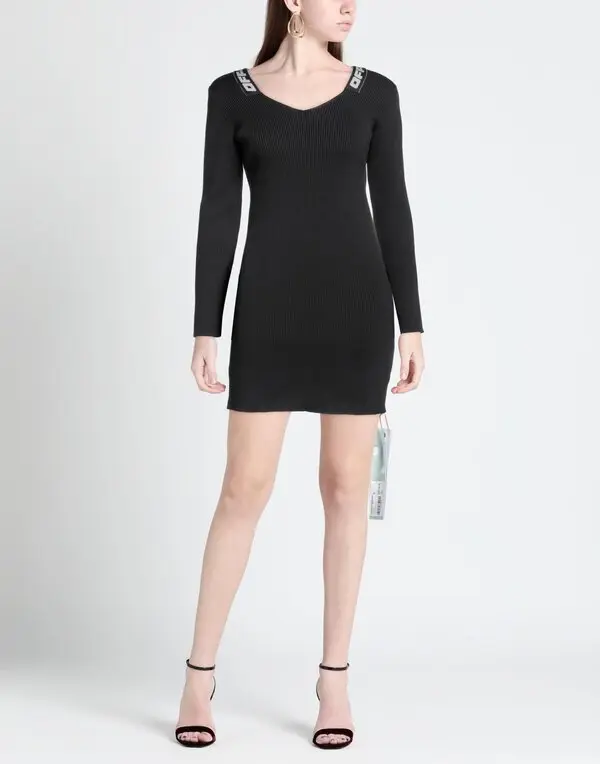 OFF-WHITE™ Ribbed Knit Mini Dress
