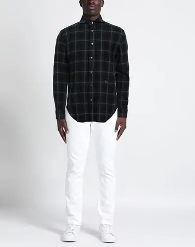JACOB COHЁN Shirt Dark Size Cotton, Linen