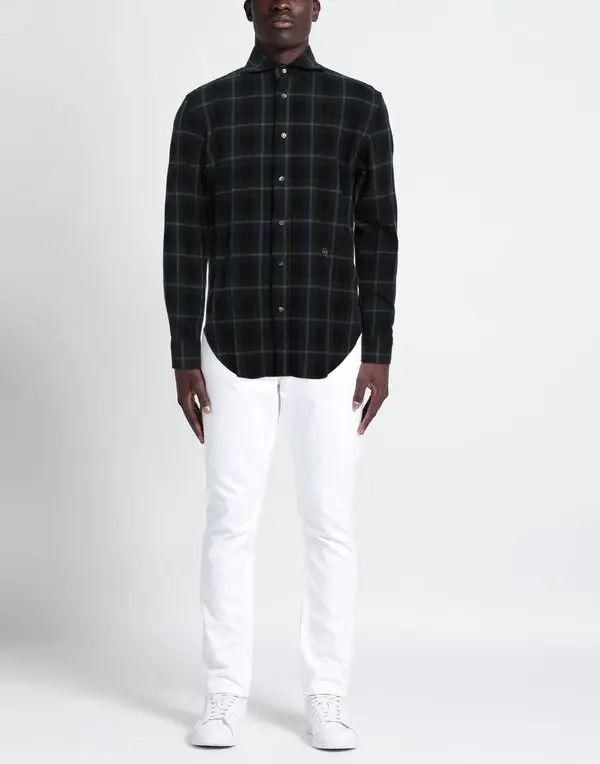 JACOB COHЁN Shirt Dark Size Cotton, Linen