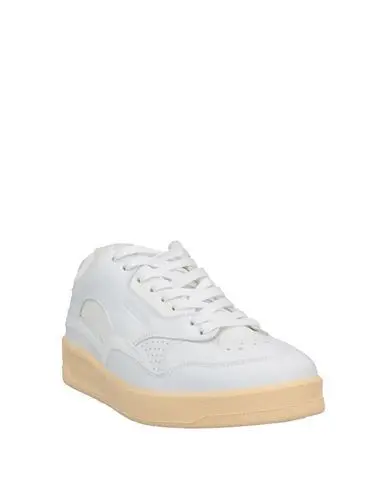 JIL SANDER Soft Leather And Textile Sneakers - White