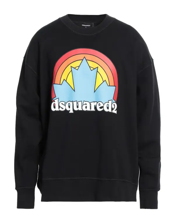 Dsquared2 Printed Cotton Sweatshirt - Black