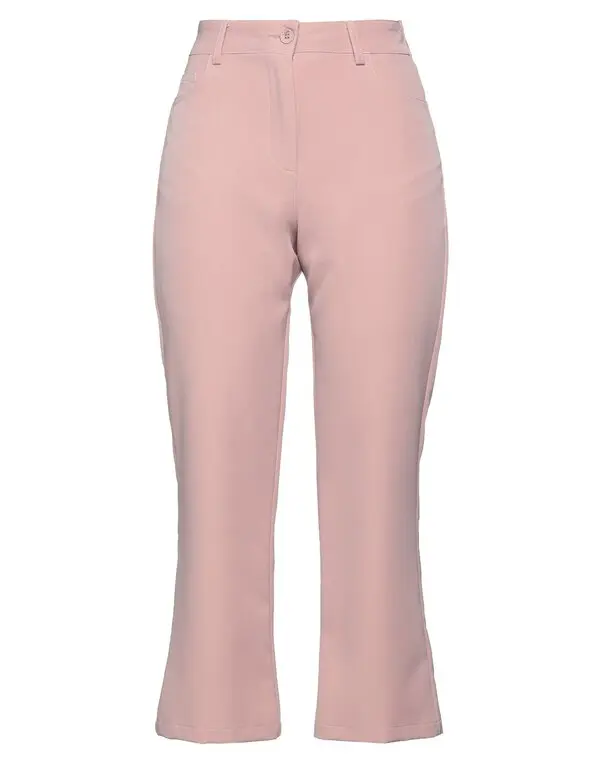 SOALLURE Flared Trousers - Antique Rose