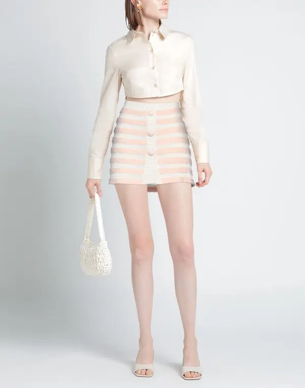 Balmain Mini Skirt In Virgin Wool Blend