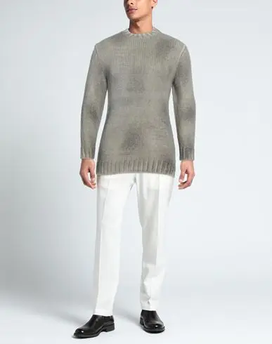 BELLWOOD Crew Neck Two-tone Sweater - Light Grey