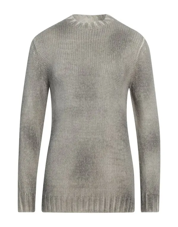 BELLWOOD Crew Neck Two-tone Sweater - Light Grey