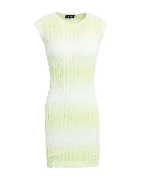 Gcds Knitted Mini Dress - Acid Green