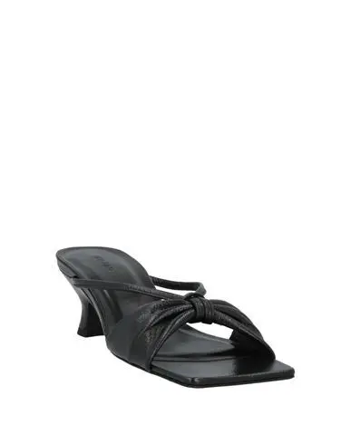 By Far Leather Sandals - Black