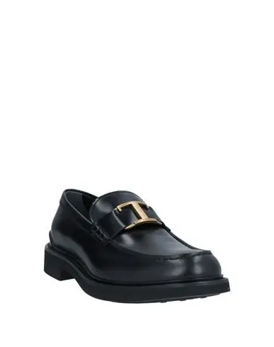 TOD'S Leather Loafers With Gold Tone Buckle