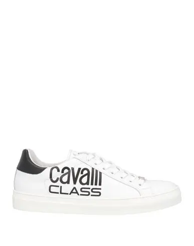 Roberto Cavalli Calfskin Low-top Sneakers - White