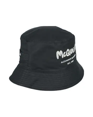 Alexander McQueen Bucket Hat With Logo - Black