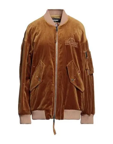 Dsquared2 Velvet Bomber Jacket With Logo