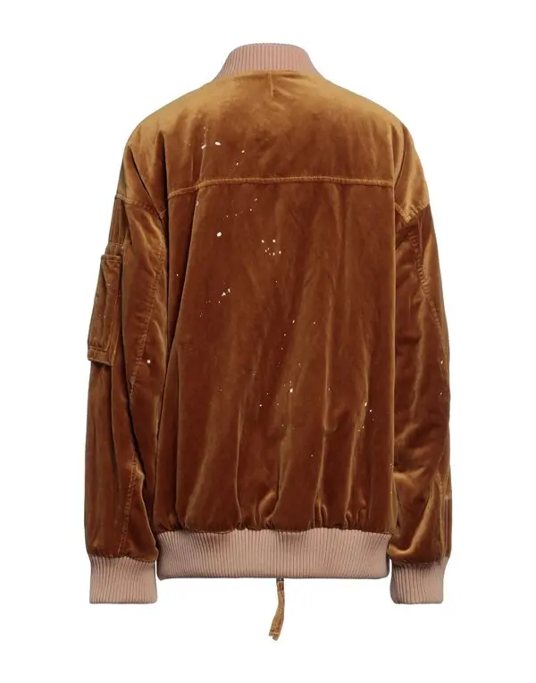Dsquared2 Velvet Bomber Jacket With Logo