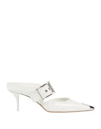 Alexander McQueen Mules & Clogs In Leather - Off White