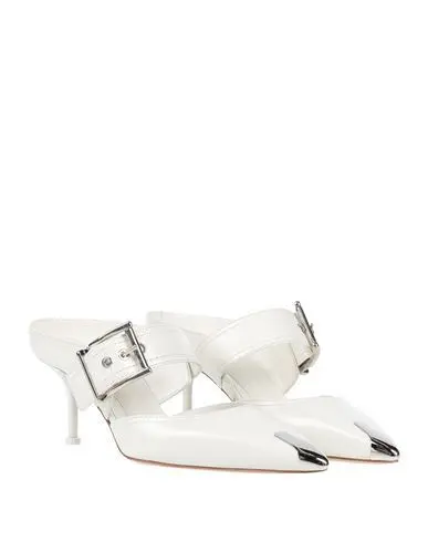 Alexander McQueen Mules & Clogs In Leather - Off White