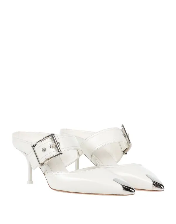 Alexander McQueen Mules & Clogs In Leather - Off White