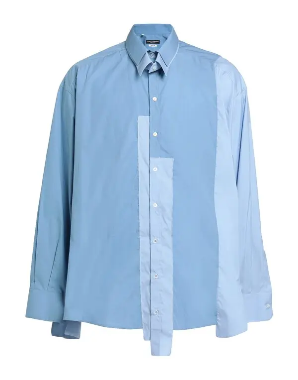 Dolce & Gabbana Shirt Size Cotton, Polyamide, Elastane - Pastel Blue