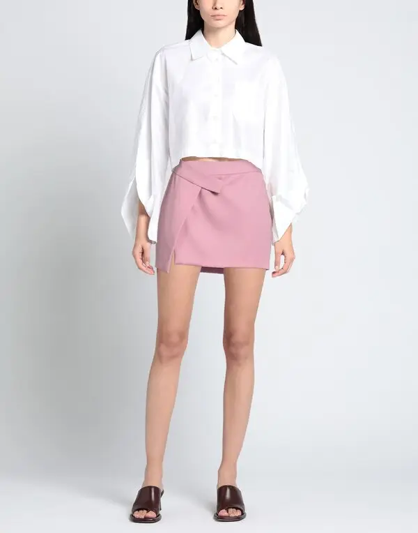 Attico Mini Skirt Size Virgin Wool, Elastane