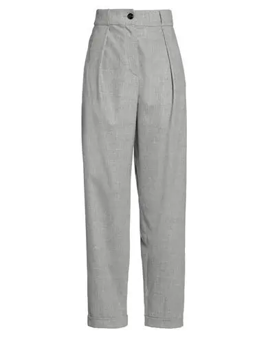 Emporio Armani Tapered Virgin Wool Blend Trousers - Light Grey