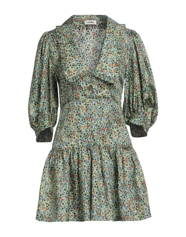 Sandro Mini Dress In Silk