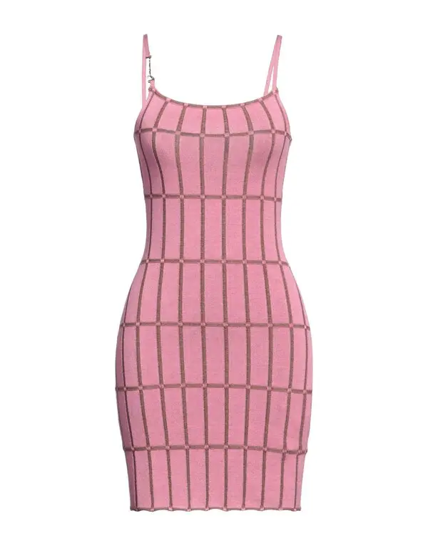 Jacquemus Mini Dress In Viscose, Polyamide, And Elastane - Pink