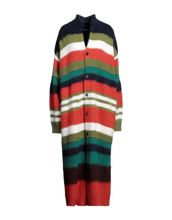 Dsquared2 Striped Knit Single-breasted Coat
