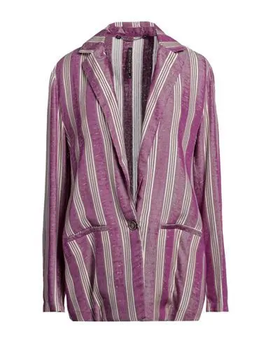 MANILA GRACE Striped Blazer - Purple