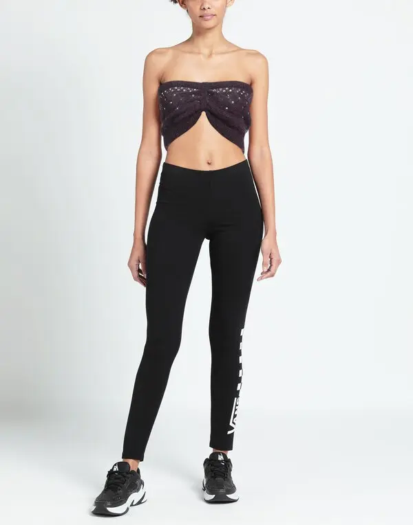 Alessandra Rich Knitted Crop Top - Purple