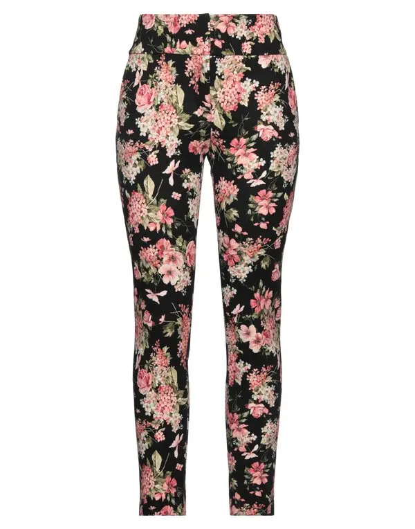 VDP VIA DELLE PERLE Floral Print Tapered Chinos
