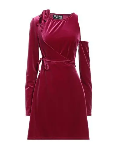 Versace Mini Velvet Wrap Dress In Magenta - 80% Off | Editorialist