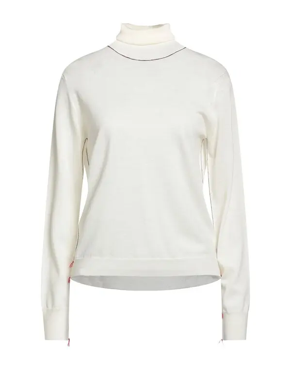 MAISON MARGIELA Turtleneck Wool Knit - White