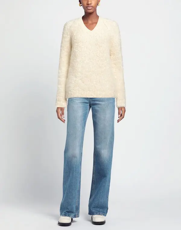 Maison Margiela Mohair-Wool Sweater In White - 87% Off | Editorialist
