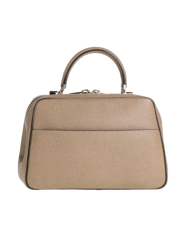 VALEXTRA Brick Calfskin Bowler Bag - Beige