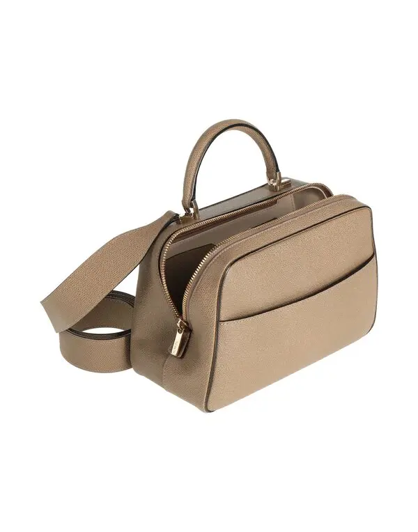 VALEXTRA Brick Calfskin Bowler Bag - Beige