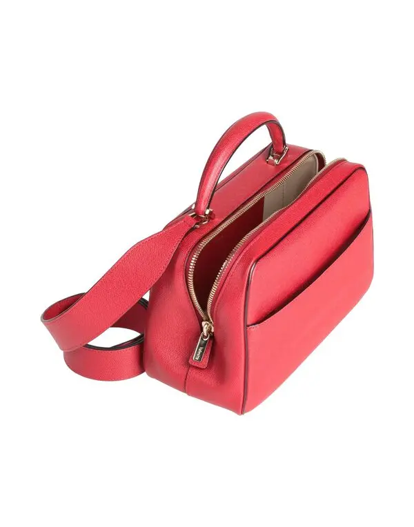 VALEXTRA Calfskin Bowler Bag - Red